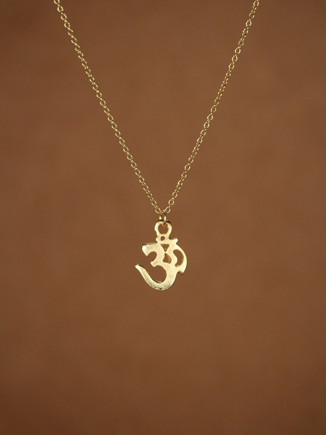 Gold Ohm Necklace: 14k Gold Filled Chain, Yoga Jewelry - Etsy