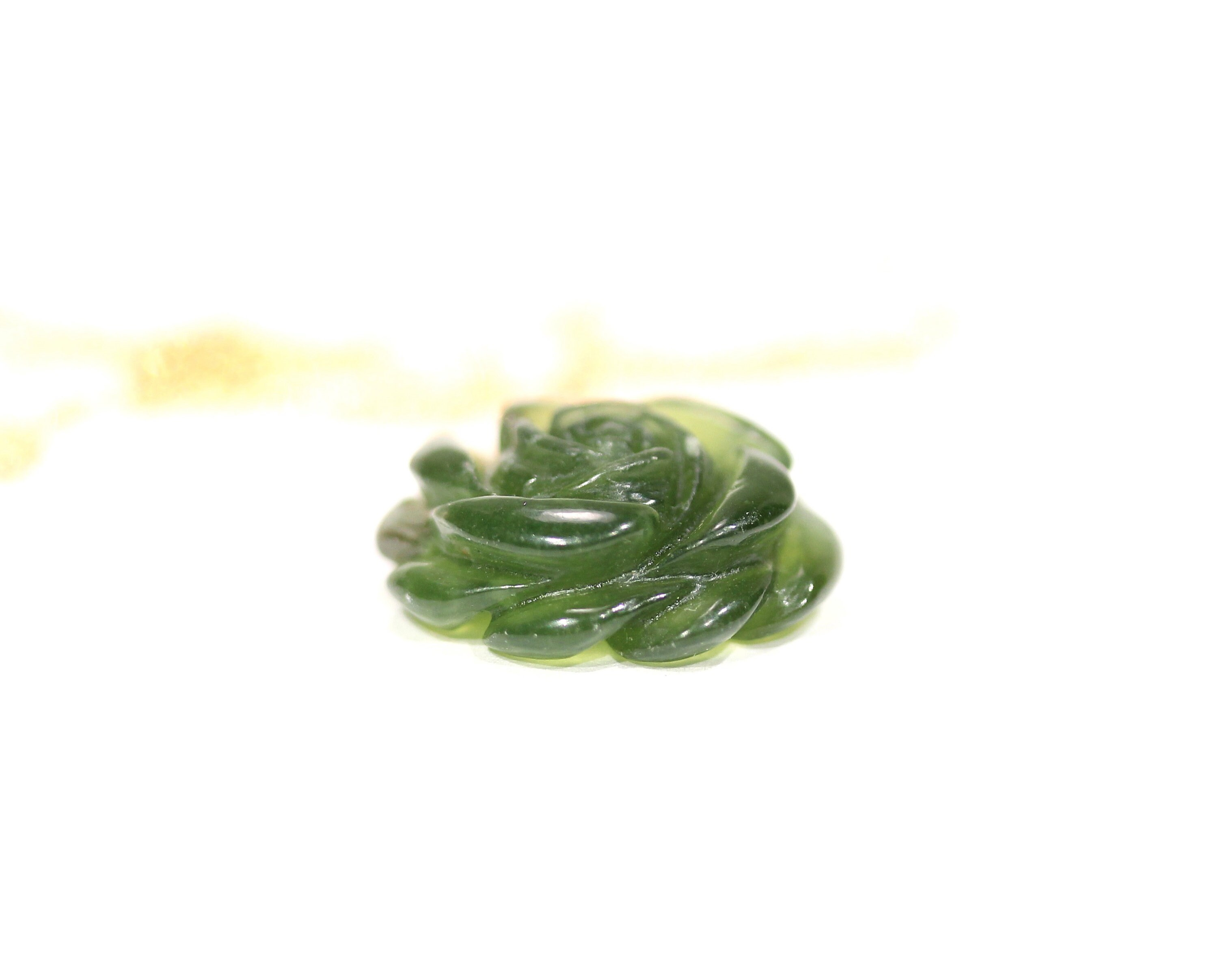 Jade rose necklace - stone rose - jade flower necklace - nature - jade ...