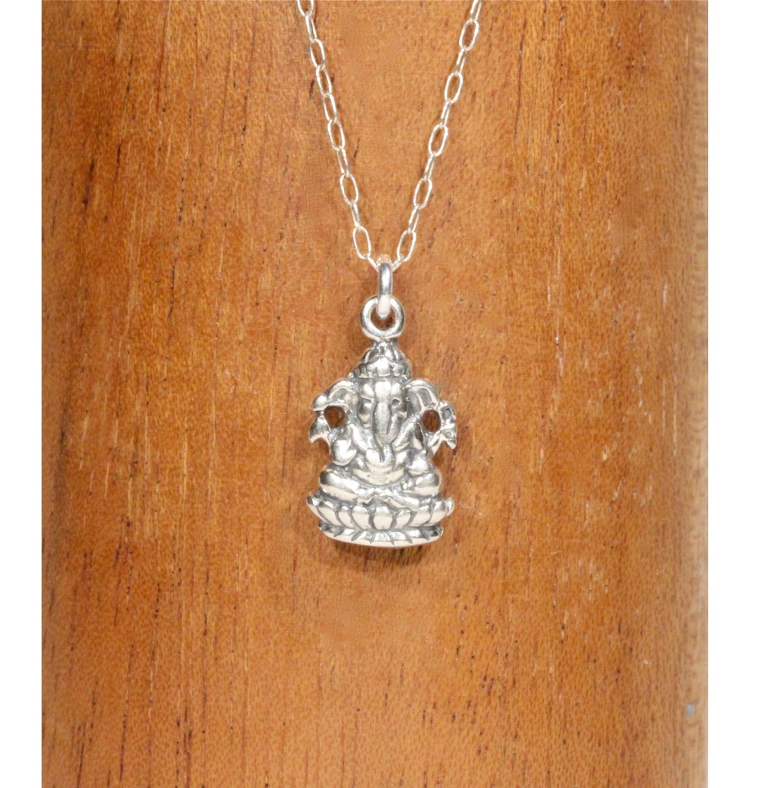 Ganesha Necklace - Silver Ganesha - Indian God - Ganesh - Yoga Necklace ...