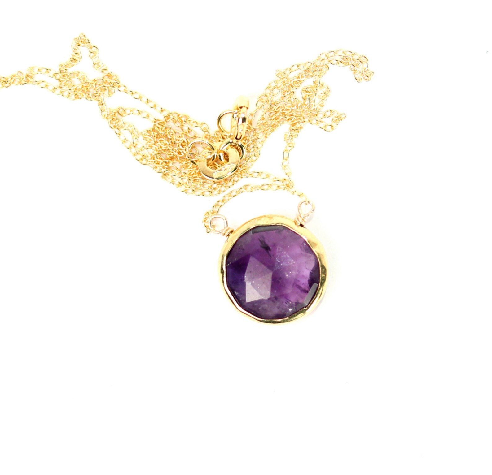 Amethyst Necklace February Birthstone Pendant Amethyst | Etsy