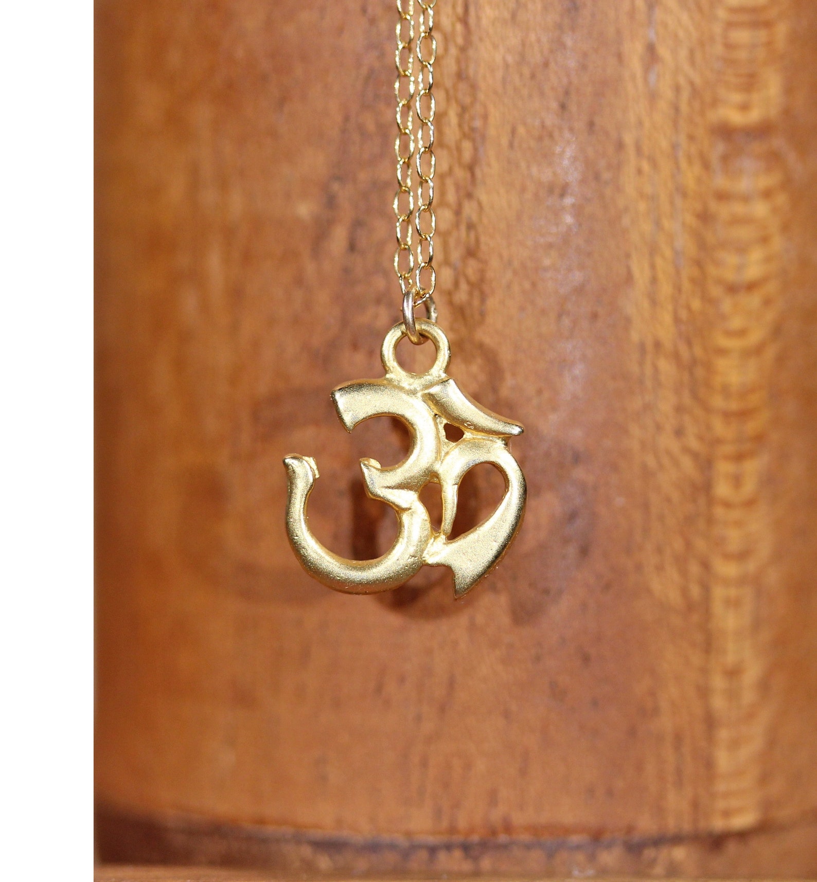 Ohm Necklace, Spiritual Necklace, Gold Ohm Pendant, Yoga Necklace ...