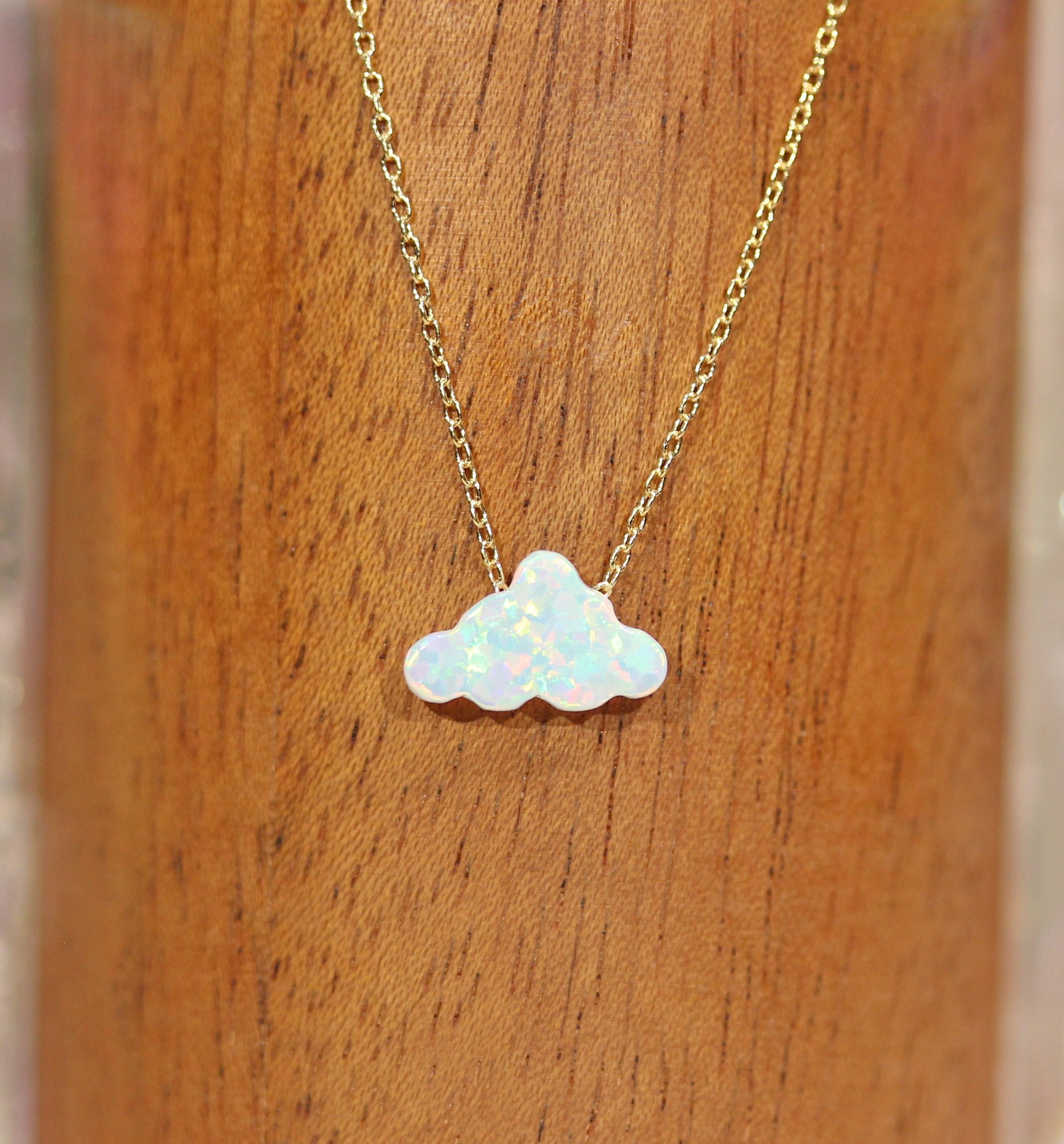 Opal cloud necklace, opal jewelry, cloud necklace, fire opal necklace ...