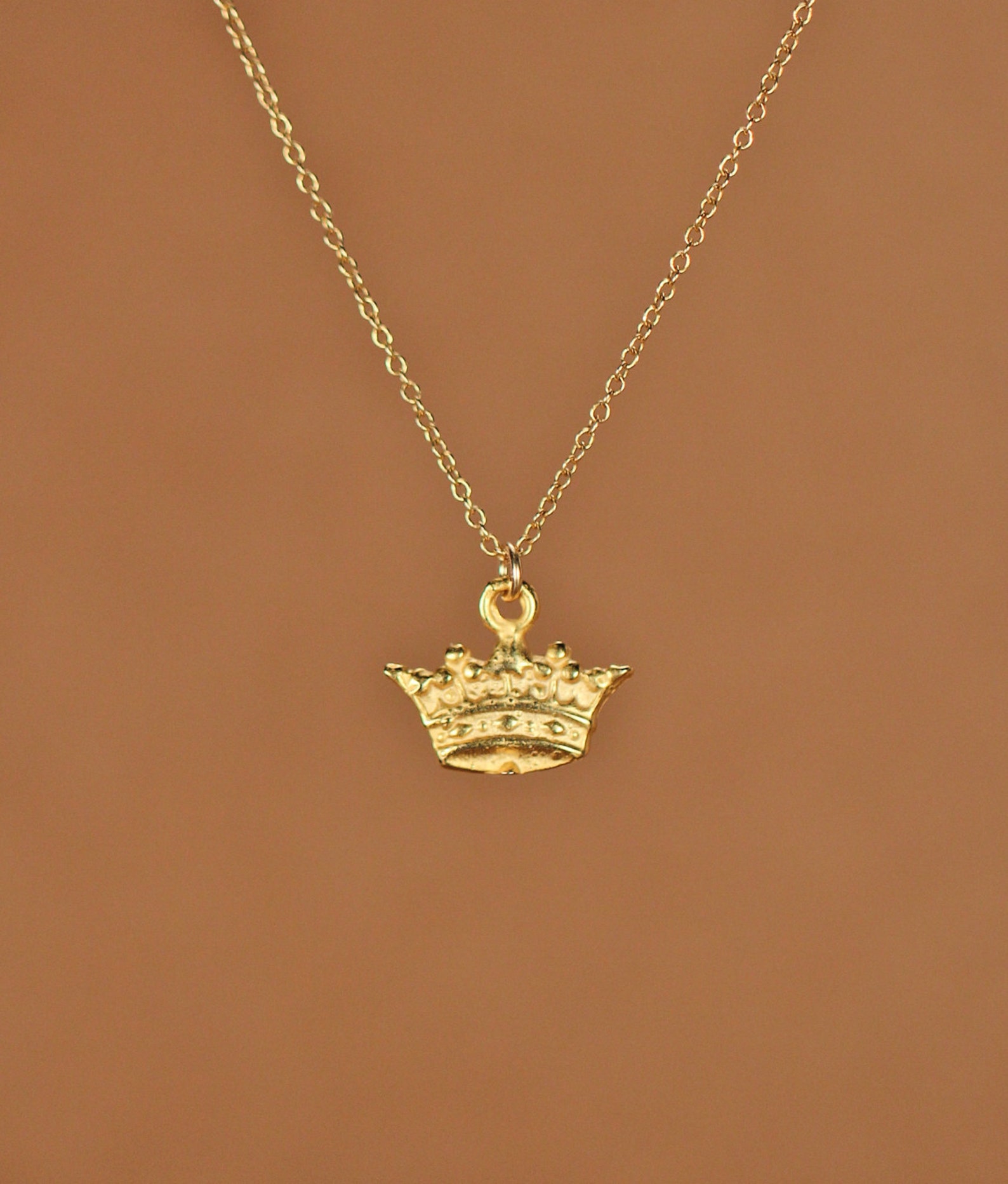Gold Crown Necklace, Princess Crown Pendant, Royal Crown, Tiara ...