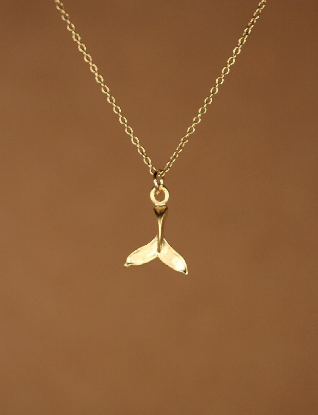 Gold Whale Tail Necklace, Beach Necklace, Tropical Jewelry, Whale Tail ...
