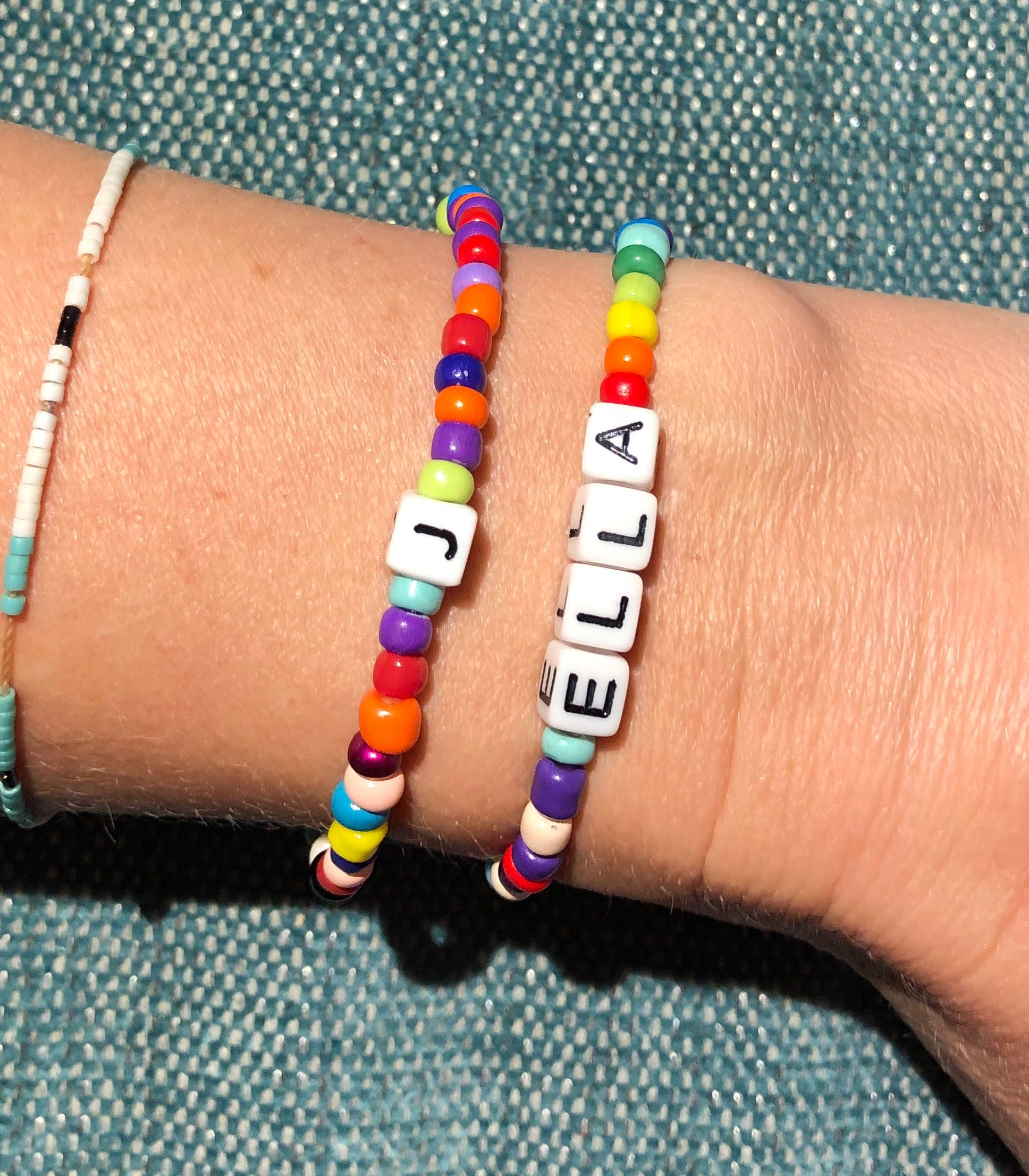 DIY Bracelet Kit Pony Bead Bracelet Letter Bracelets Colorful Name 