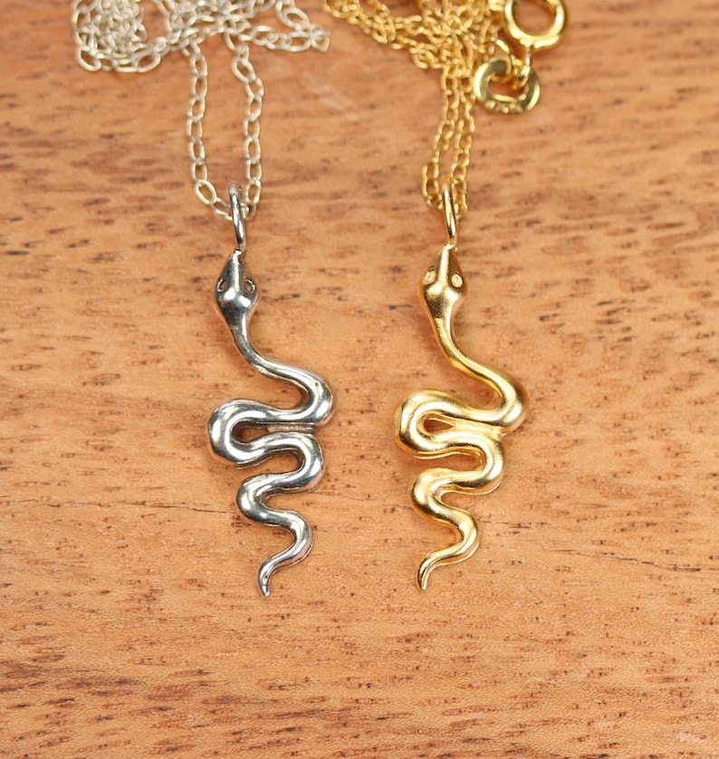 Gold Snake Necklace Serpent Necklace Rihanna Necklace a - Etsy