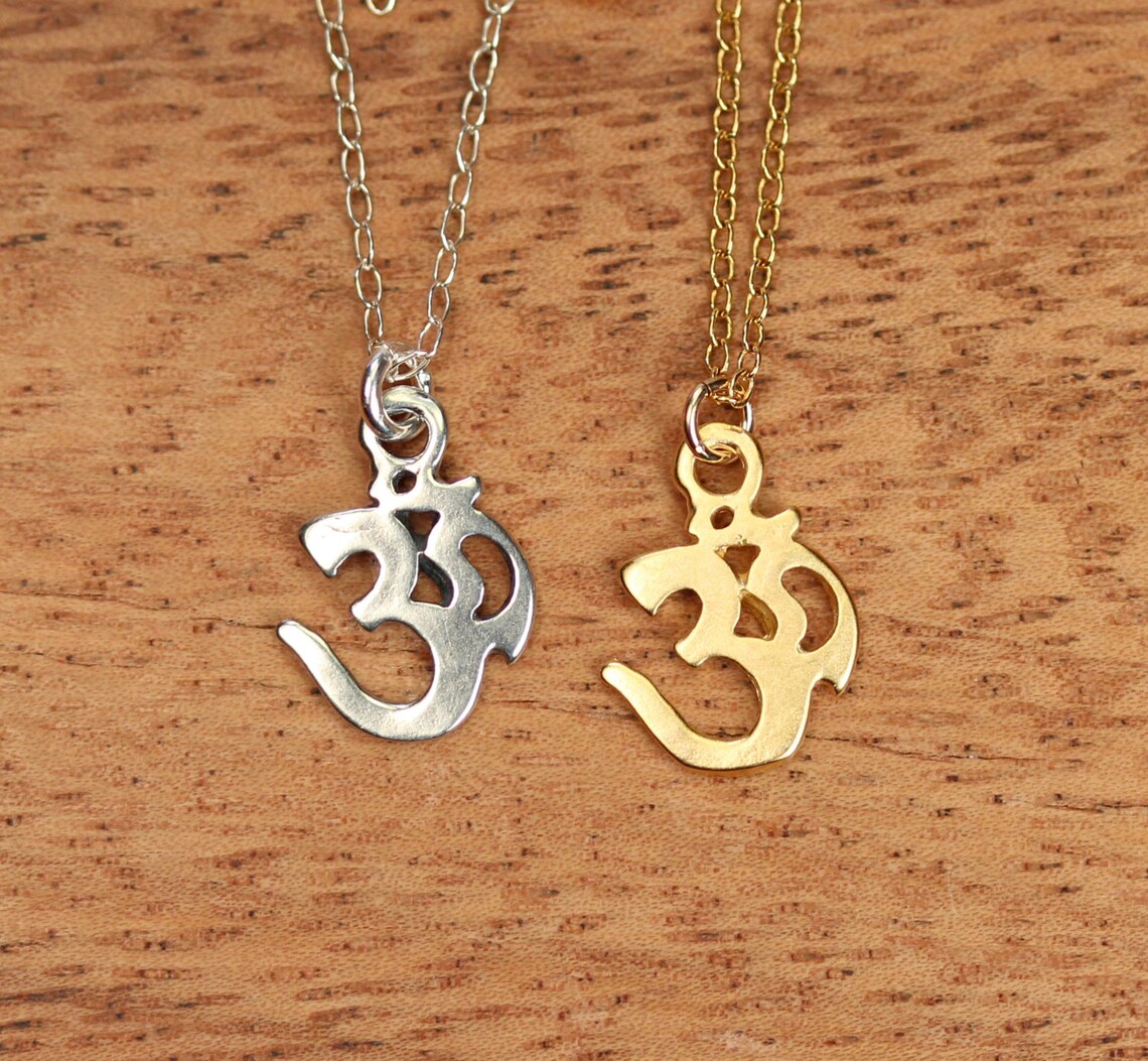 Gold Ohm Necklace: 14k Gold Filled Chain, Yoga Jewelry - Etsy