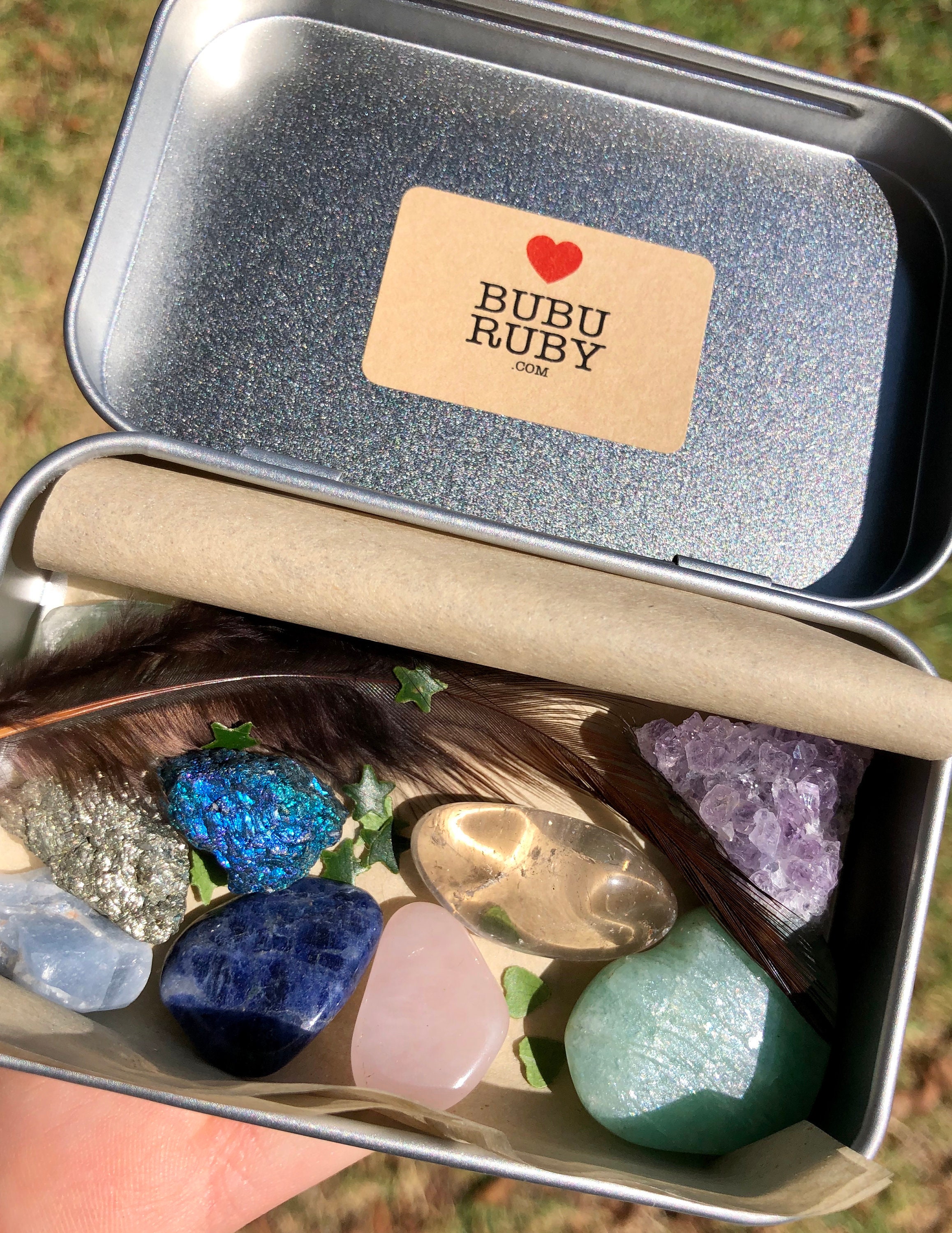 Treasure box, pocket Altar, crystal kit, healing stones, healing ...