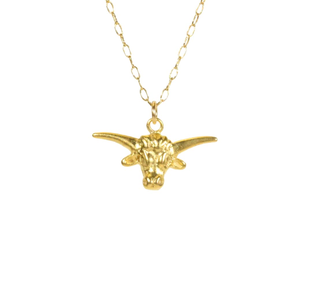 Bull Necklace, Cowgirl Necklace, Western Jewelry, Bull Head Necklace ...