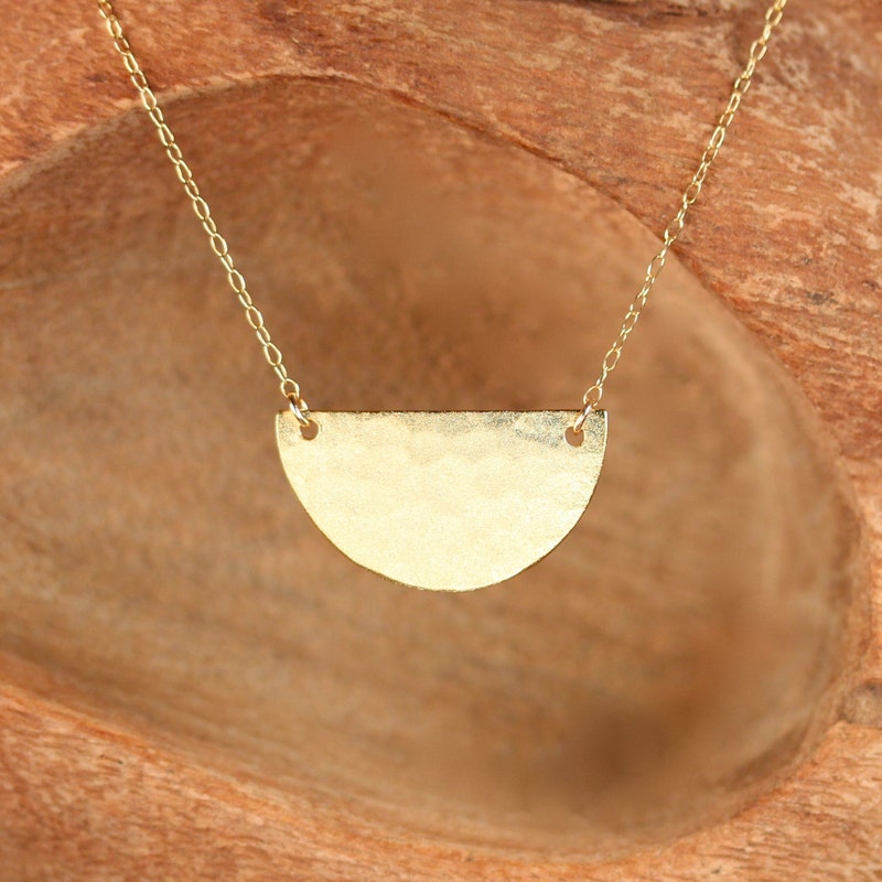 Half Moon Necklace - Etsy