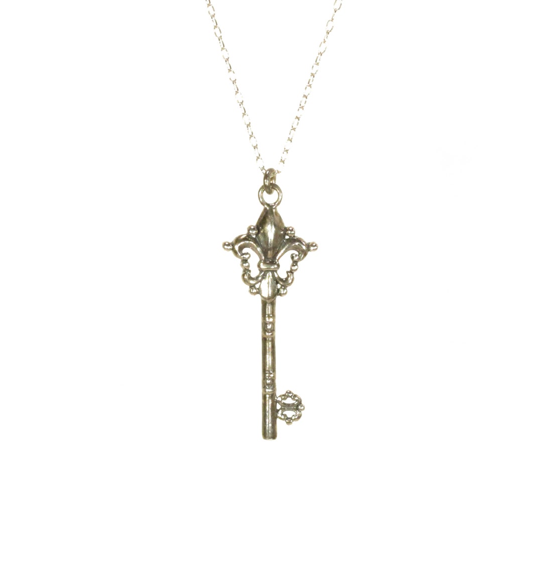 Ornate Sterling Silver Skeleton Key Necklace - Steampunk Pendant - Etsy