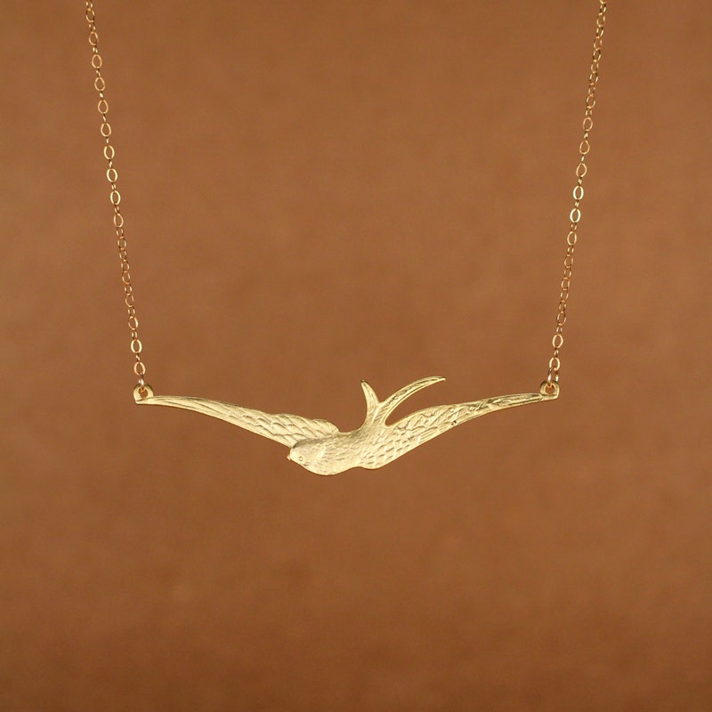 Flying Birds Necklace - Etsy