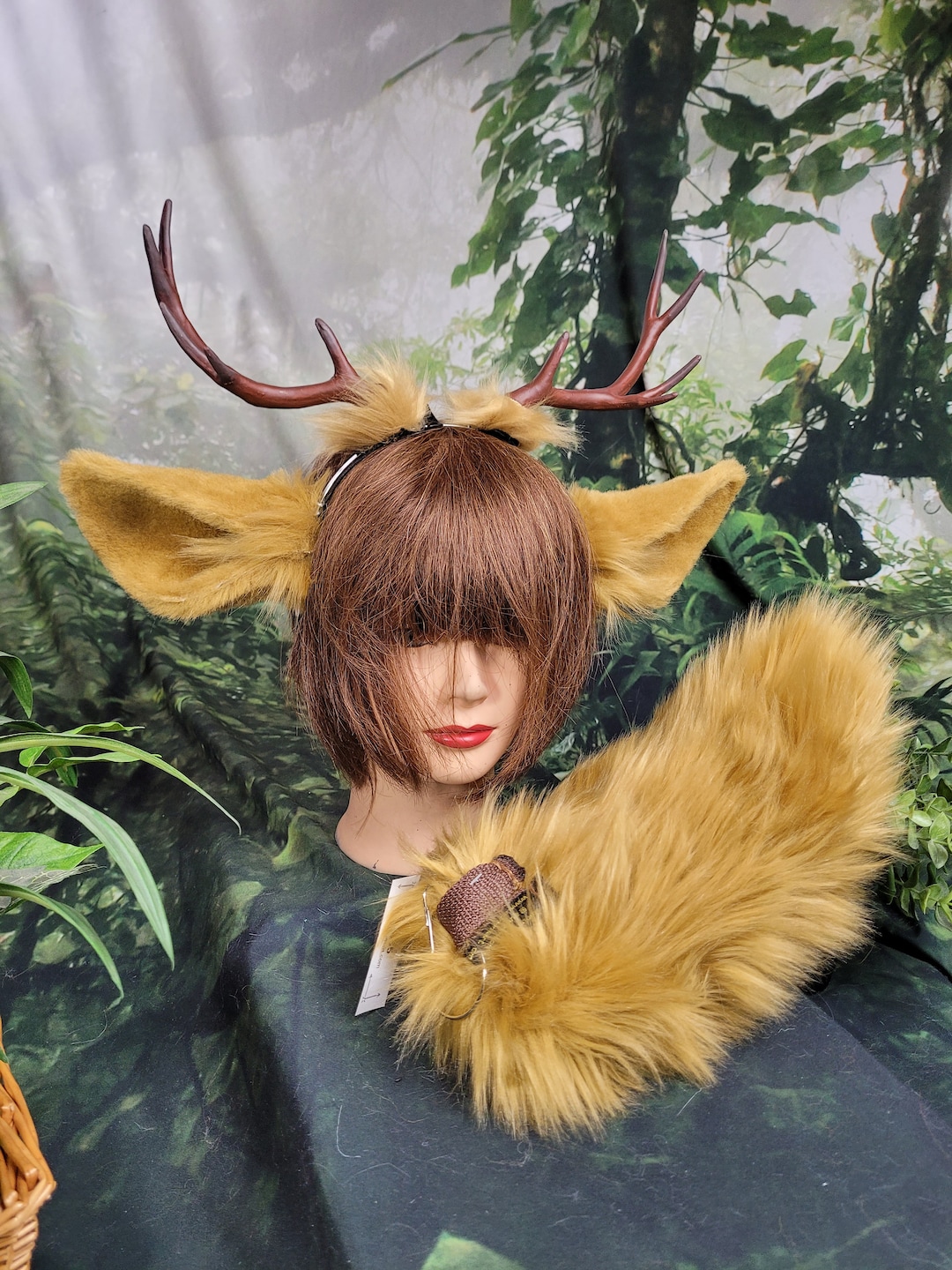 Made-to-order Deer Realistic Tail and Ear Cosplay Sets Headband With ...