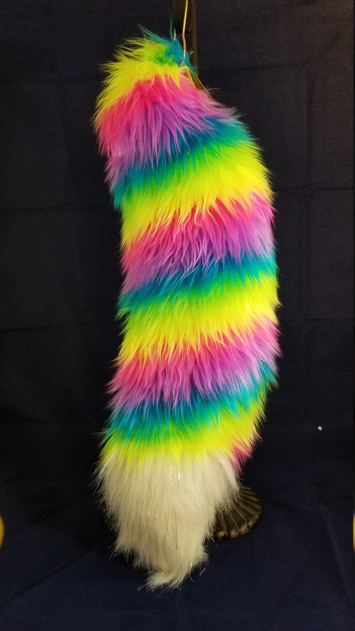 Rainbow Tail plush furry fursuit cosplay costume wolf dog | Etsy
