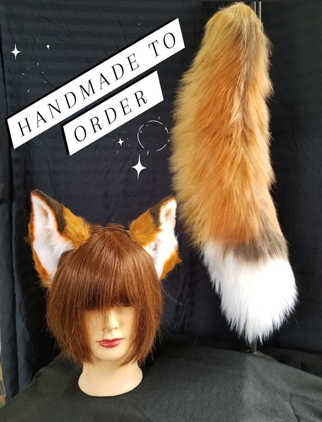 Made to Order Fox Ears and Tail- Realistic Airbrushed Cosplay Sets ...