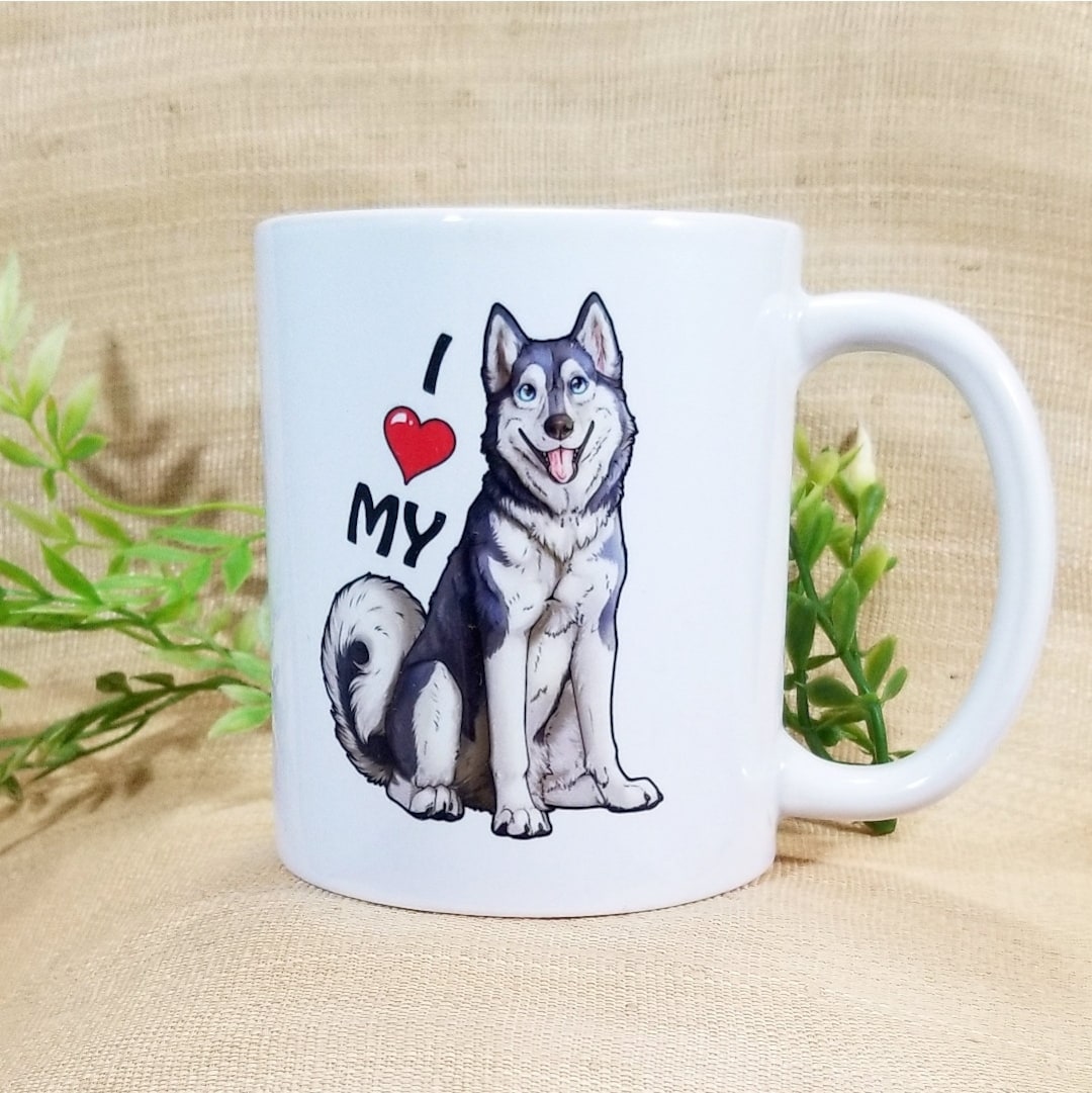 Husky Love Ceramic Mug Gift Coffee Tea Mug Cup Pet Puppy Dog - Etsy