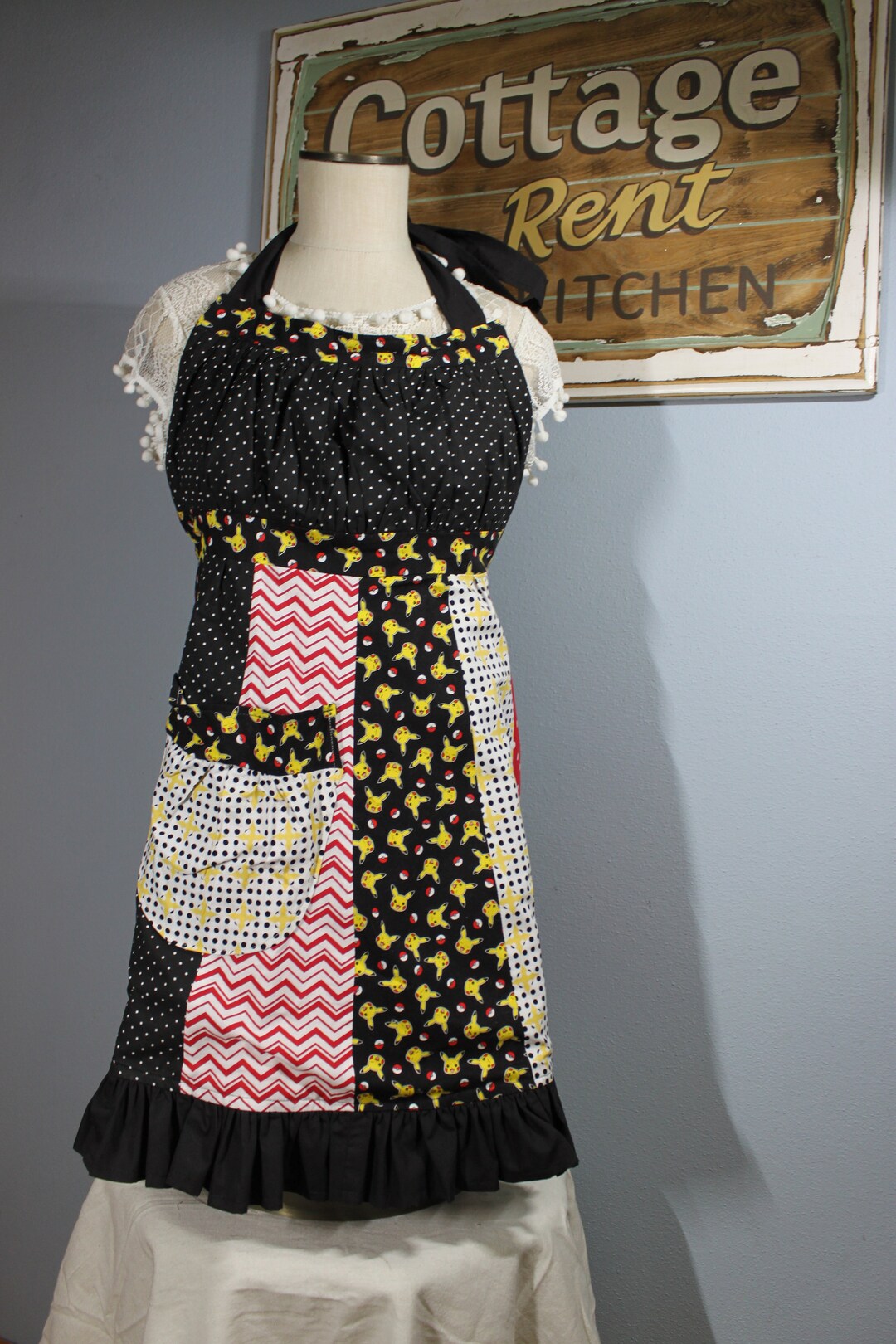 Vintage Style Fully Reversible Pokemon Apron - Etsy