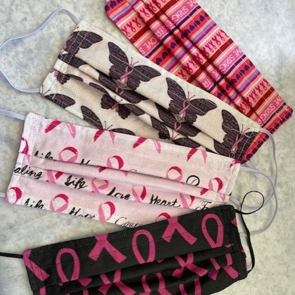 Breast Cancer Mask - Etsy