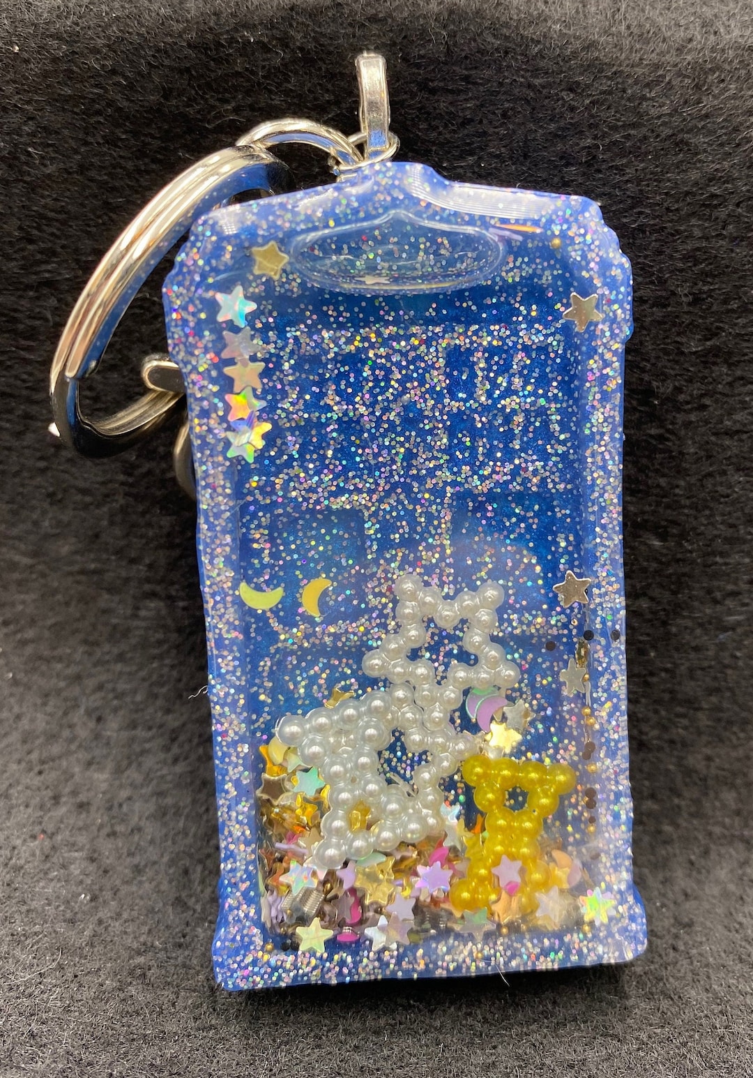 Super Sparkly Blue TARDIS Shaker Charm - Etsy