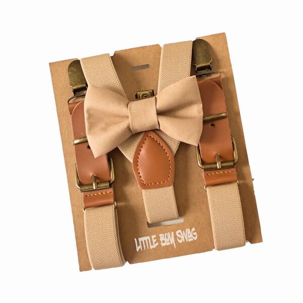 Beige Bow Tie - Etsy