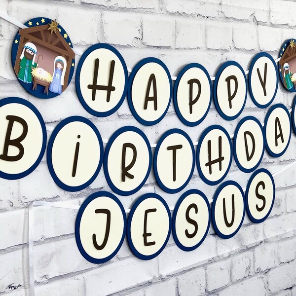 Happy Birthday Jesus Banners - Etsy