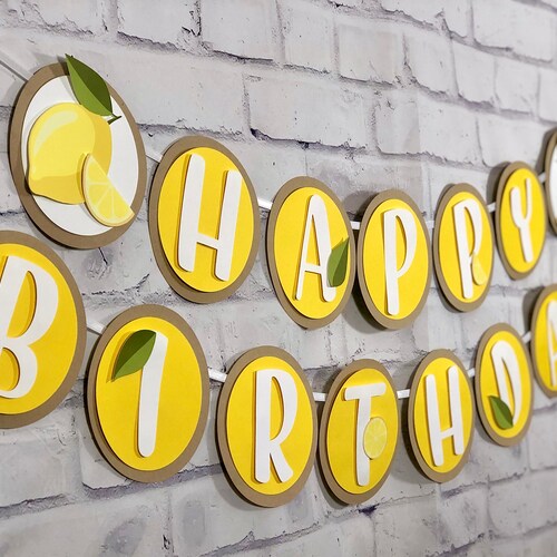 Lemon Banner Lemonade Stand Sign Lemon Birthday Banner - Etsy