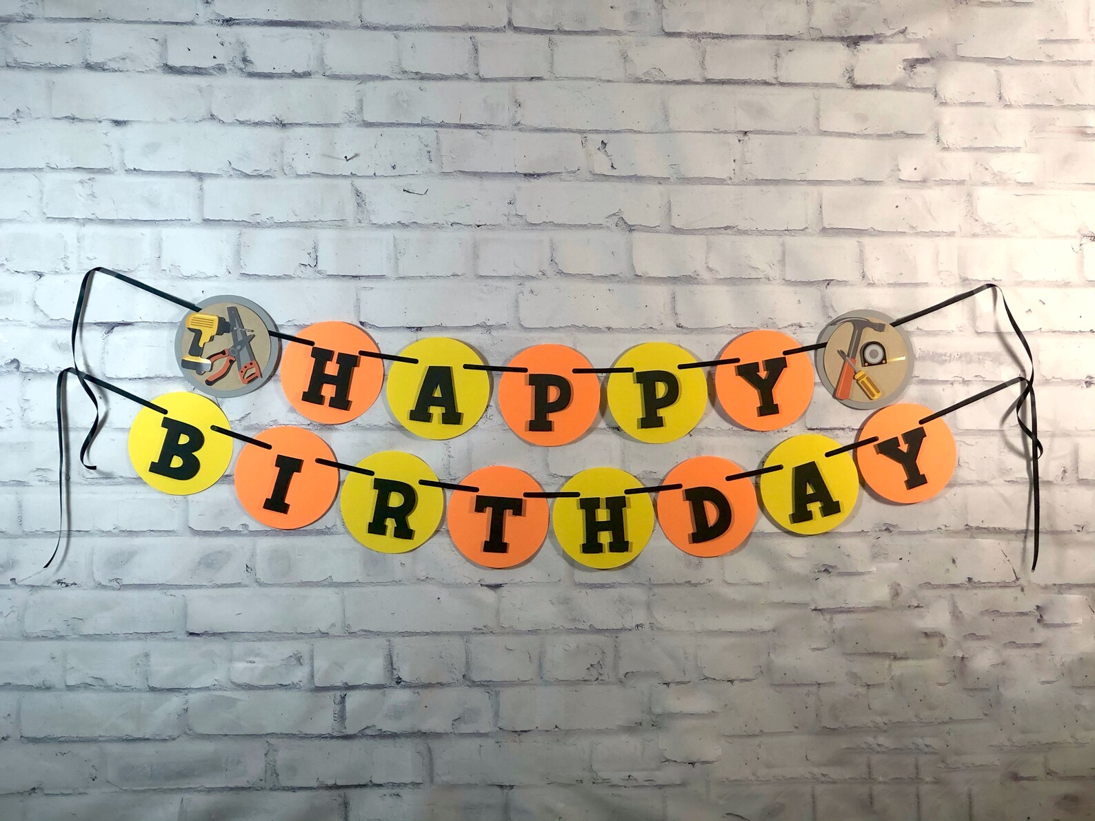 Tool Birthday Banner Handyman Birthday Bob the Builder | Etsy