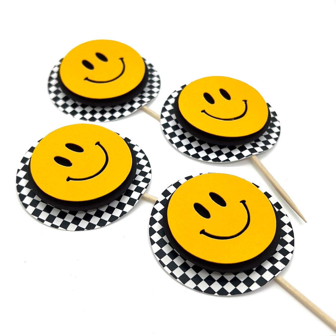 Happy Dude Cupcake Topper One Happy Dude Banner Happy Dude Party Decor ...