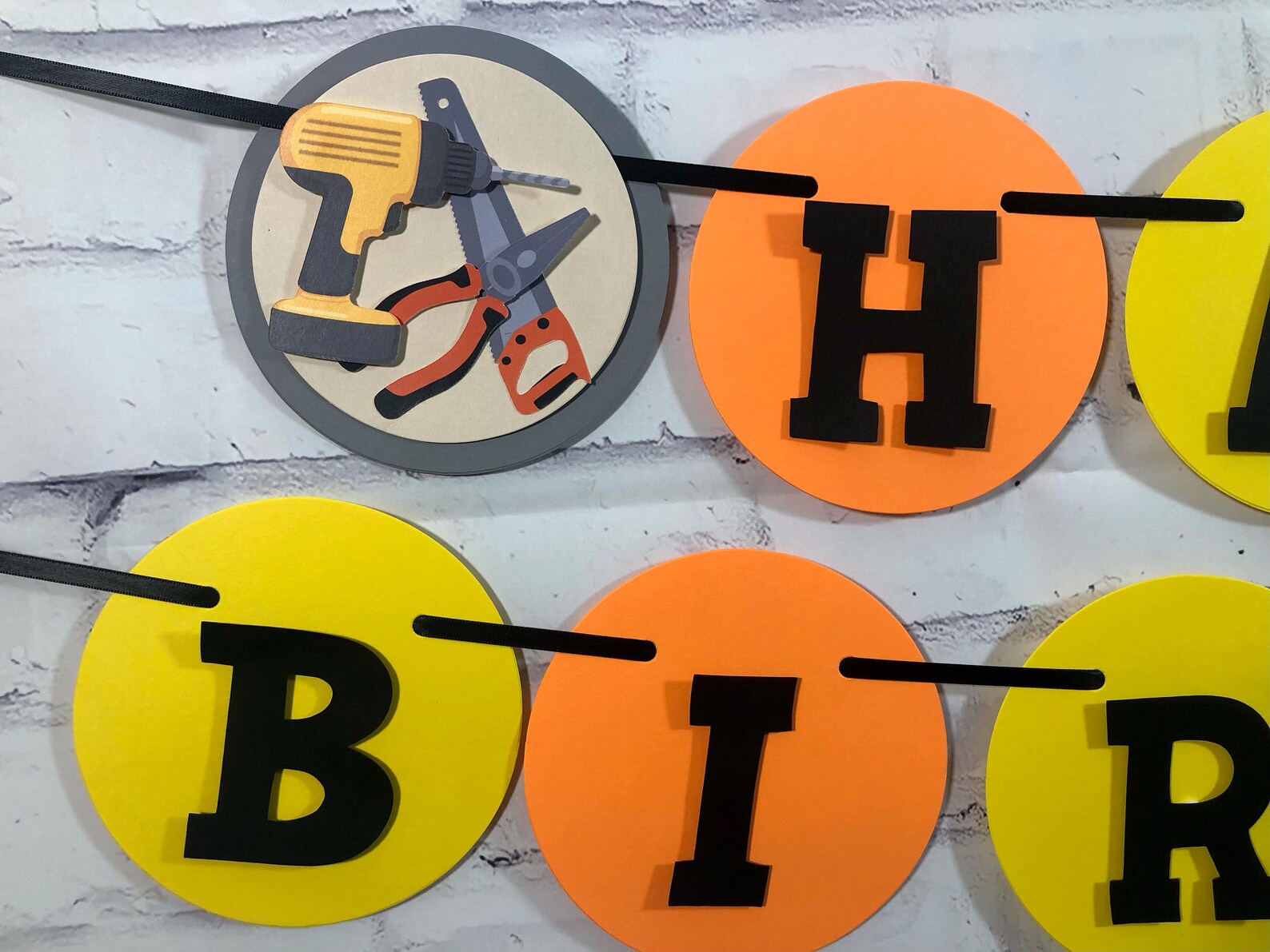 Tool Birthday Banner Handyman Birthday Bob the Builder | Etsy
