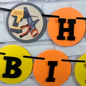 Tool Birthday Banner, Handyman Birthday, Bob the Builder Birthday ...