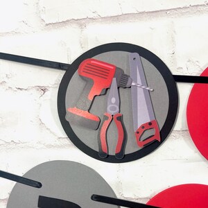 Tool Birthday Banner (red), Handyman Birthday, Bob the Builder Birthday ...