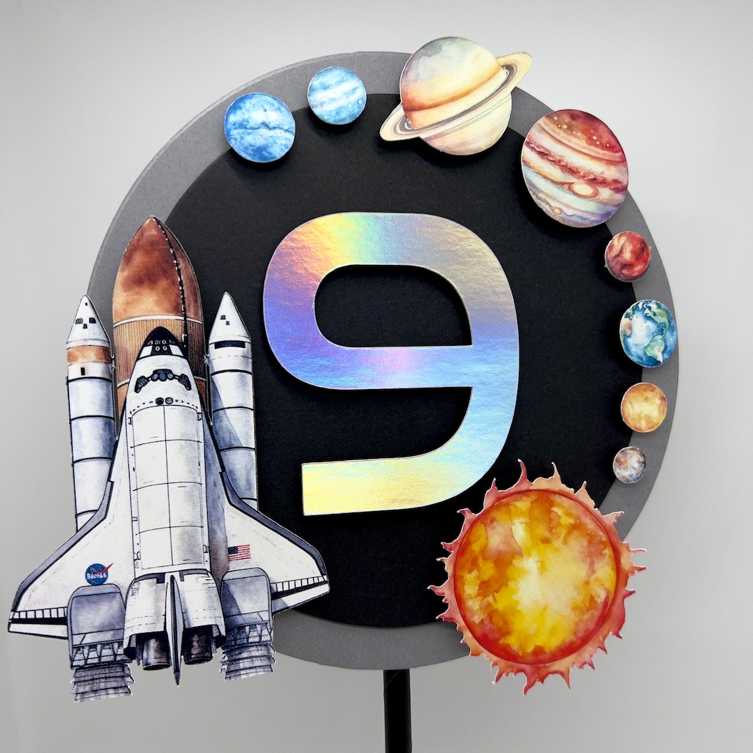 Space Birthday Cake Topper | Outerspace Birthday Party | Astronaut ...
