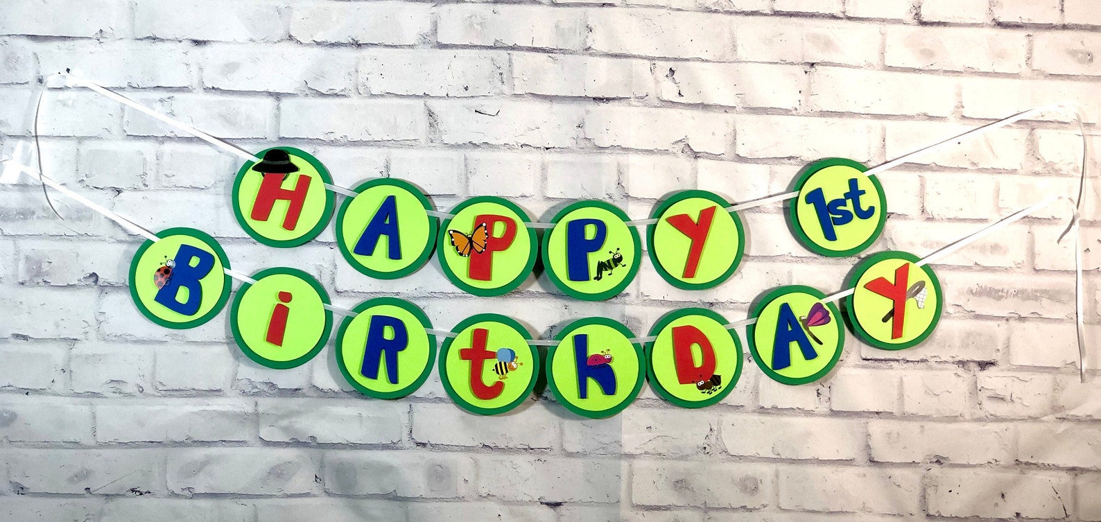 Bug Birthday Banner Lady Bug Banner Insect Birthday Bug | Etsy