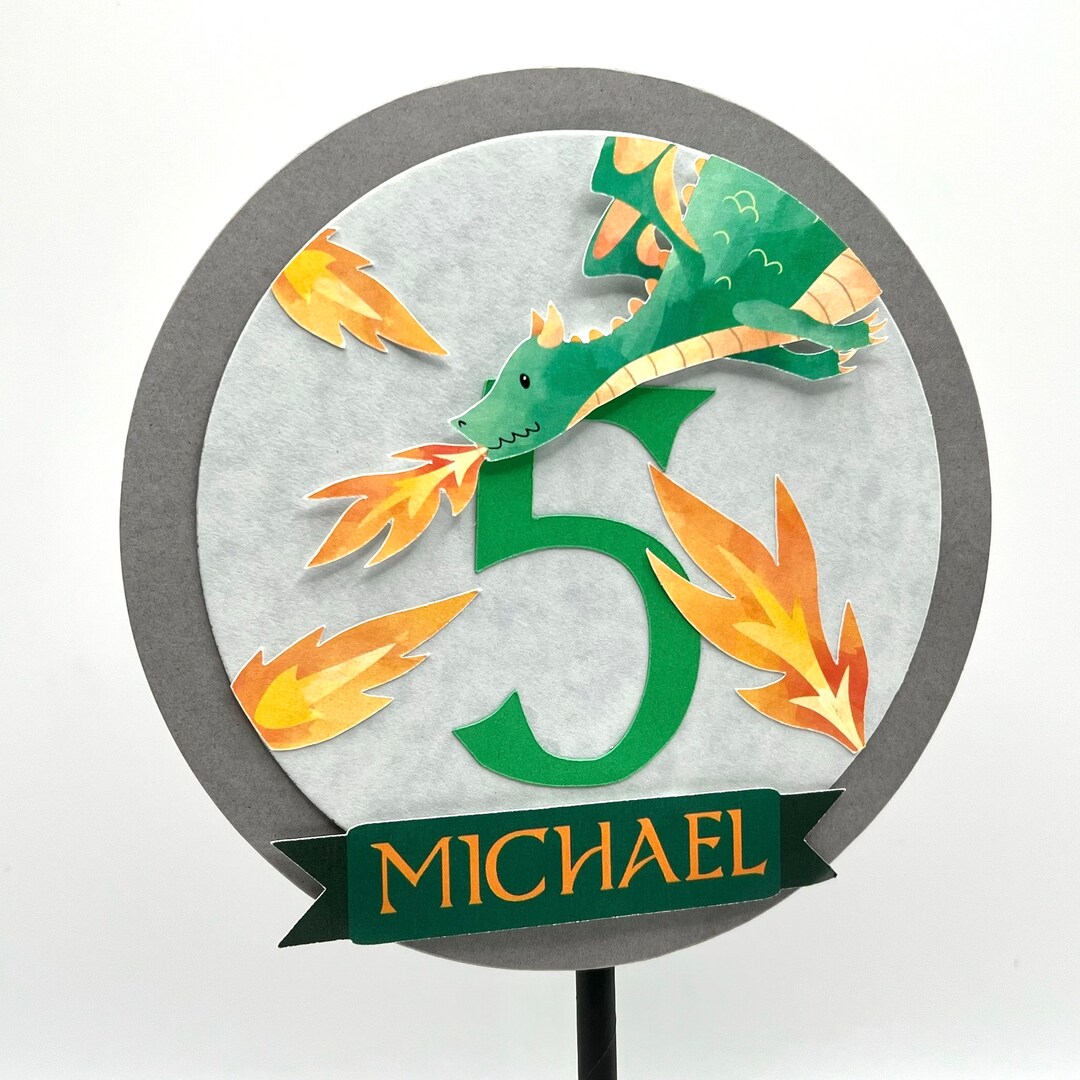 Dragon Cake Topper| Flying Dragon | Medieval Party | Mythical Creature ...