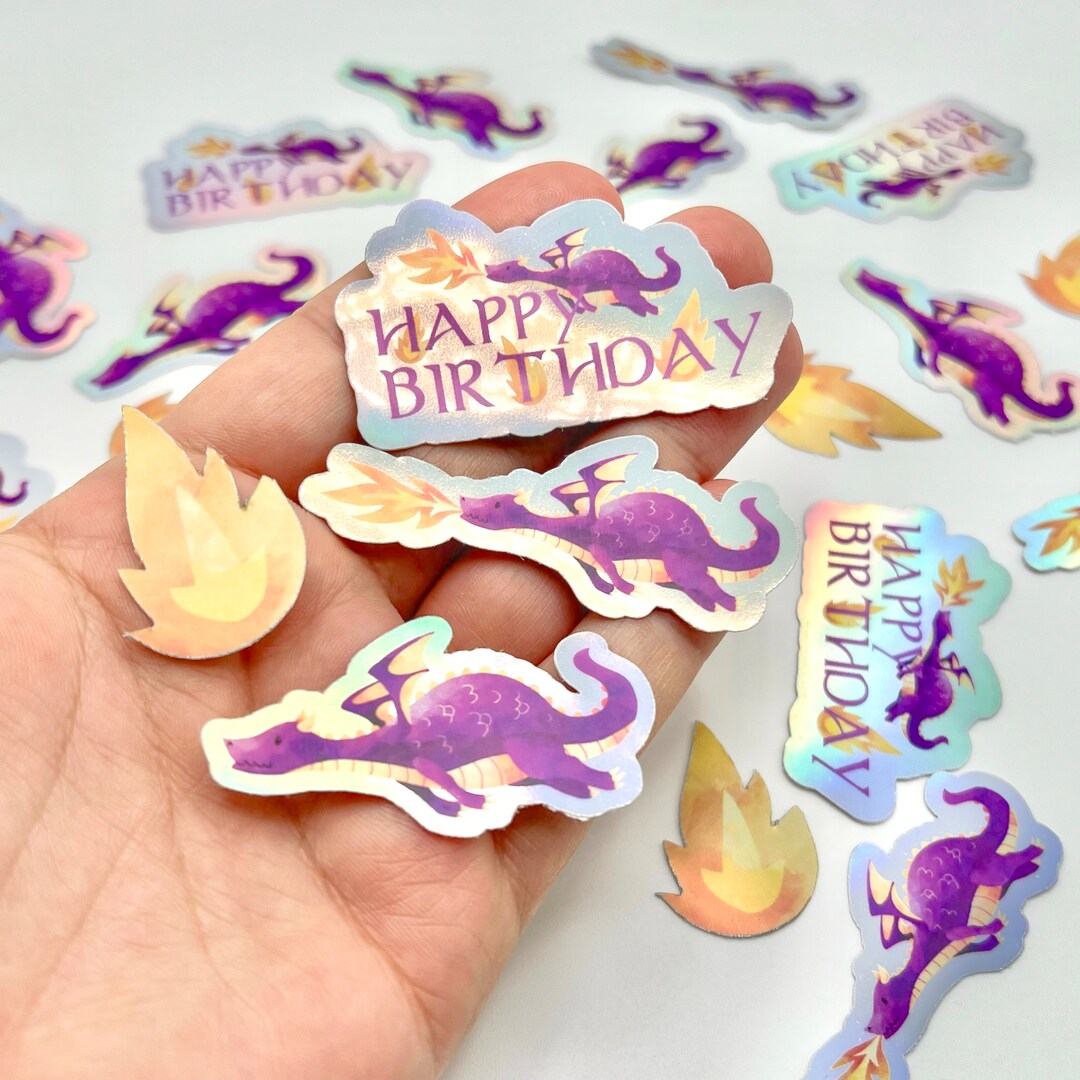 Dragon Stickers, Calling All Dragon's Birthday, Dragon Birthday Gift ...