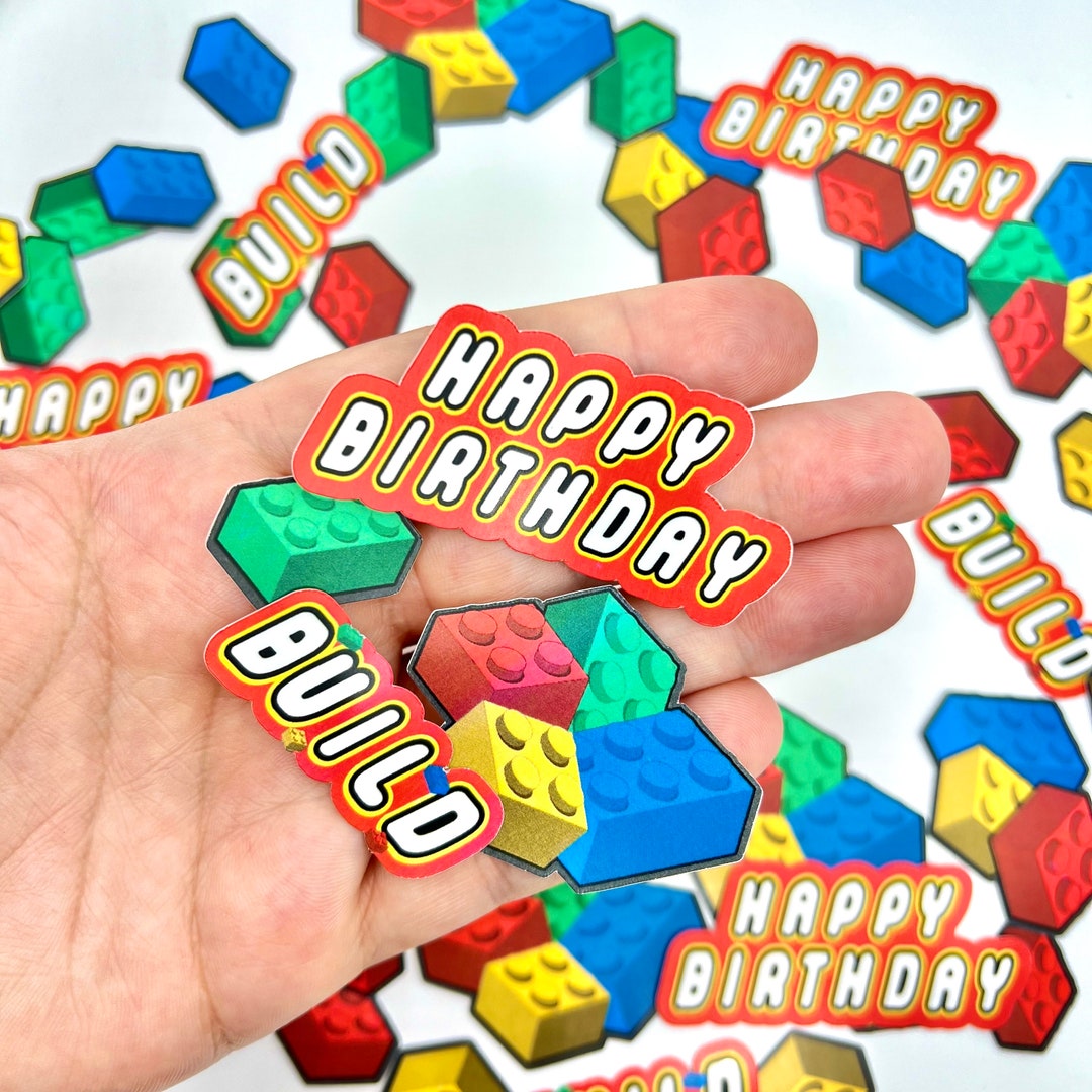 Building Block, Colorful Brick Birthday Favors, Brick Birthday, Brick ...