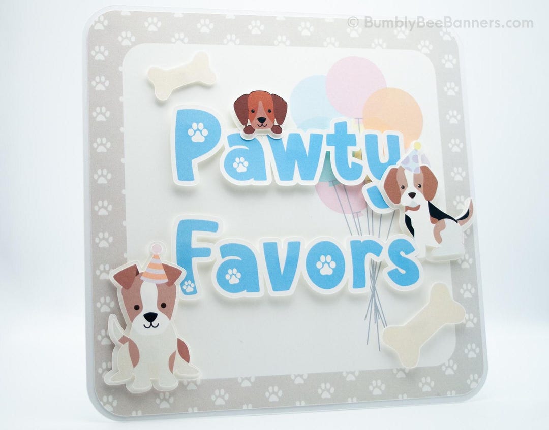 Puppy Party Table Sign | Puppy Party Centerpiece | Adopt A Puppy ...