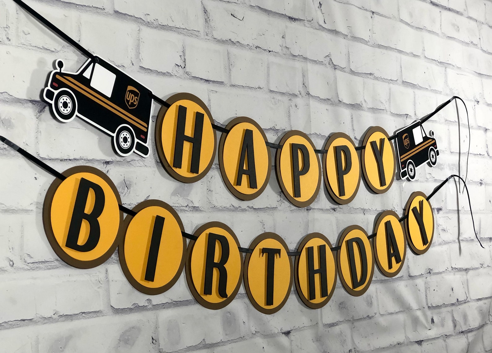 UPS Banner UPS Birthday Banner Mailman Banner UPS - Etsy