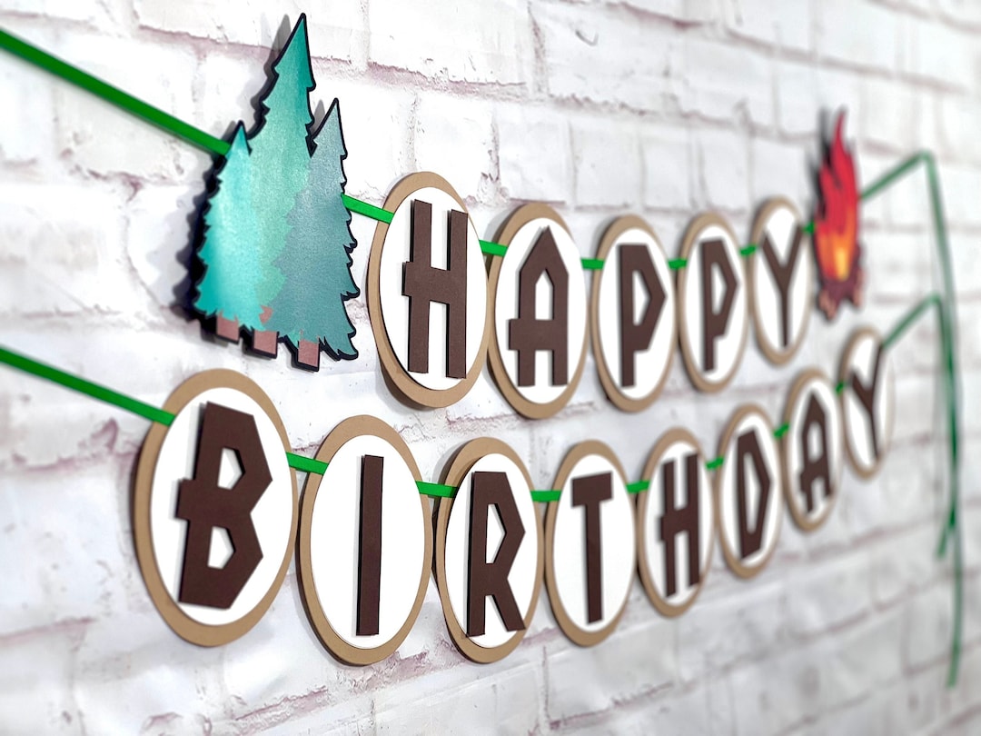 Camping Banner, Happy Camper Banner, One Happy Camper Banner, Camp ...