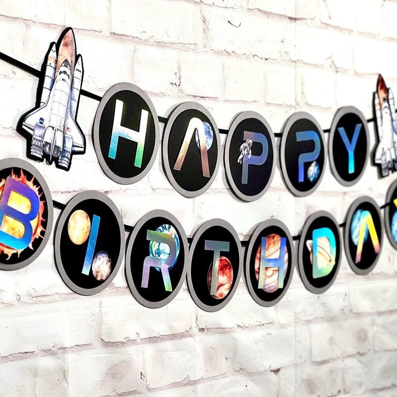Galaxy Birthday Banner - Etsy