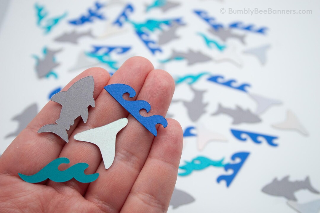 Shark Confetti | Shark Table Scatter | Shark Birthday Party | Shark ...