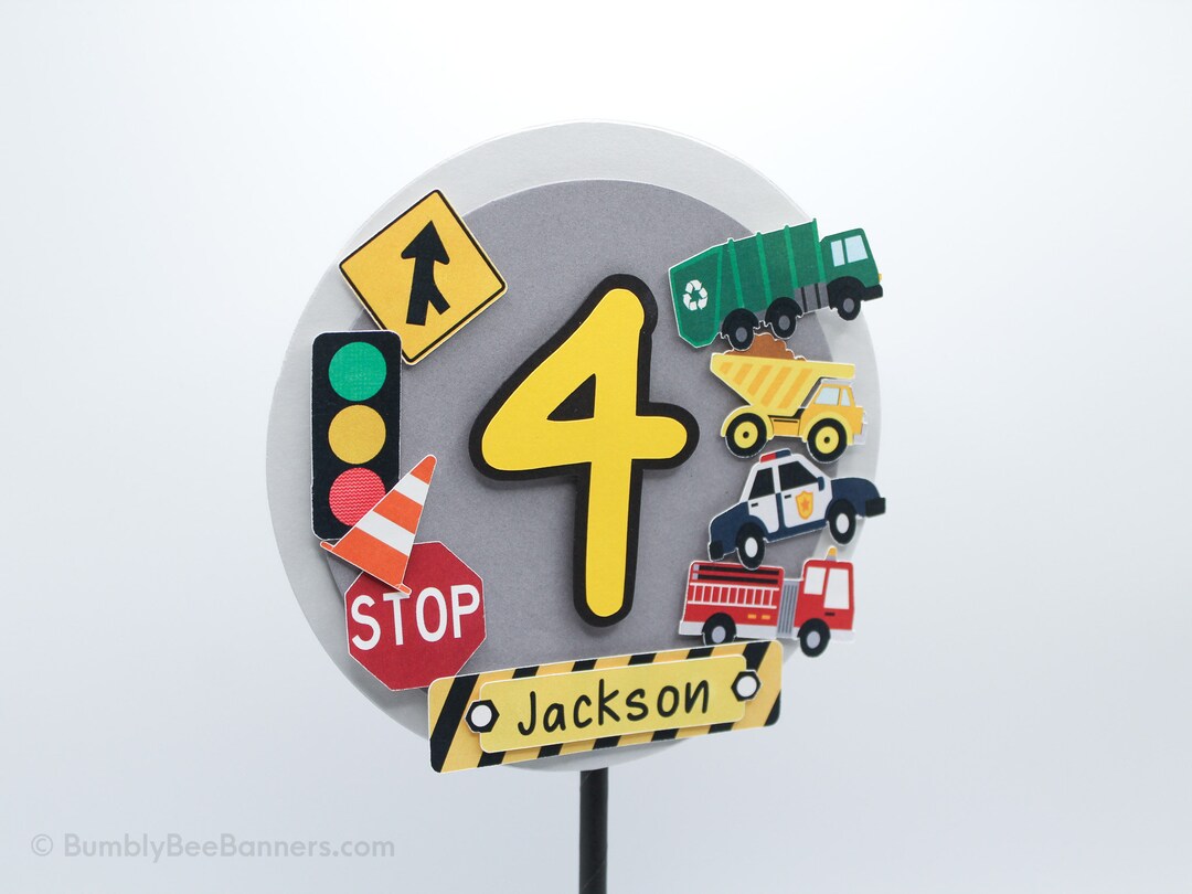 Transportation Cake Topper | Vehicle Birthday Decorations | Truck ...