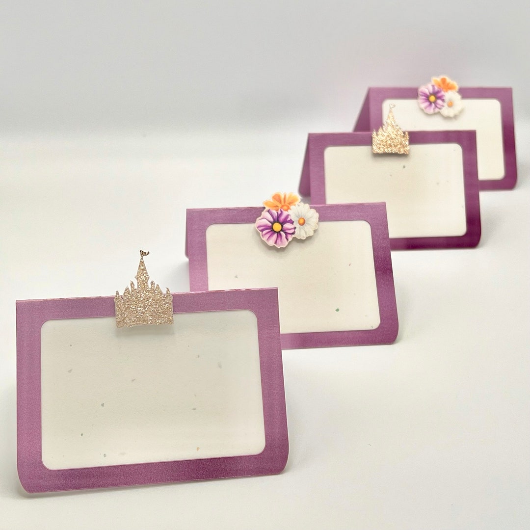 Rapunzel Party Place Cards | Purple Princess | Once Upon A Time Party ...