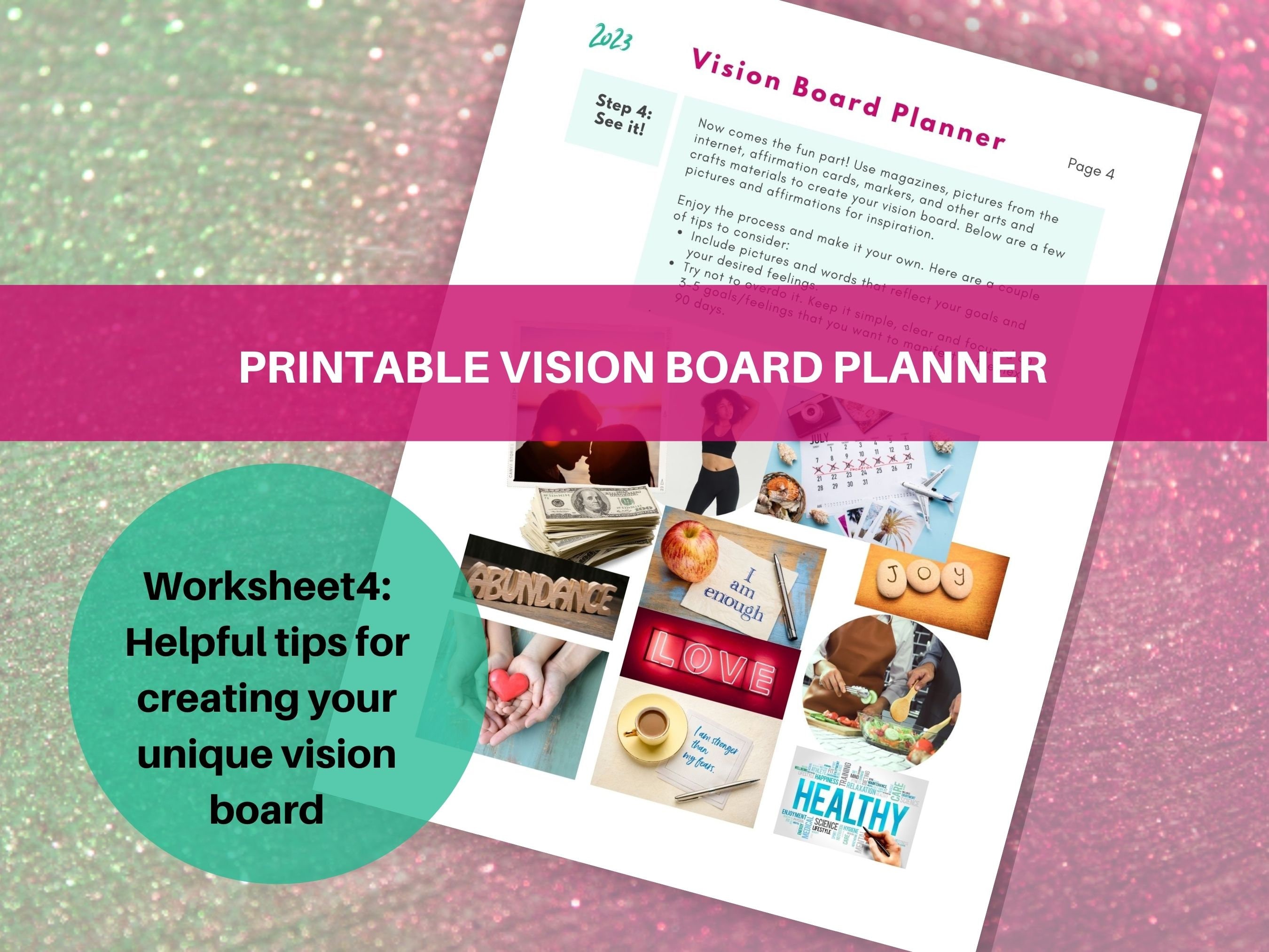2023 Vision Board Planner - Etsy