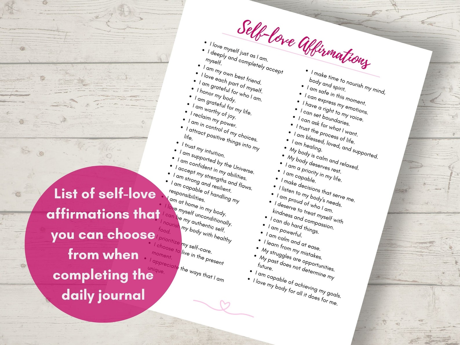30-day Self-love Journal, Printable and Editable Pdf - Etsy