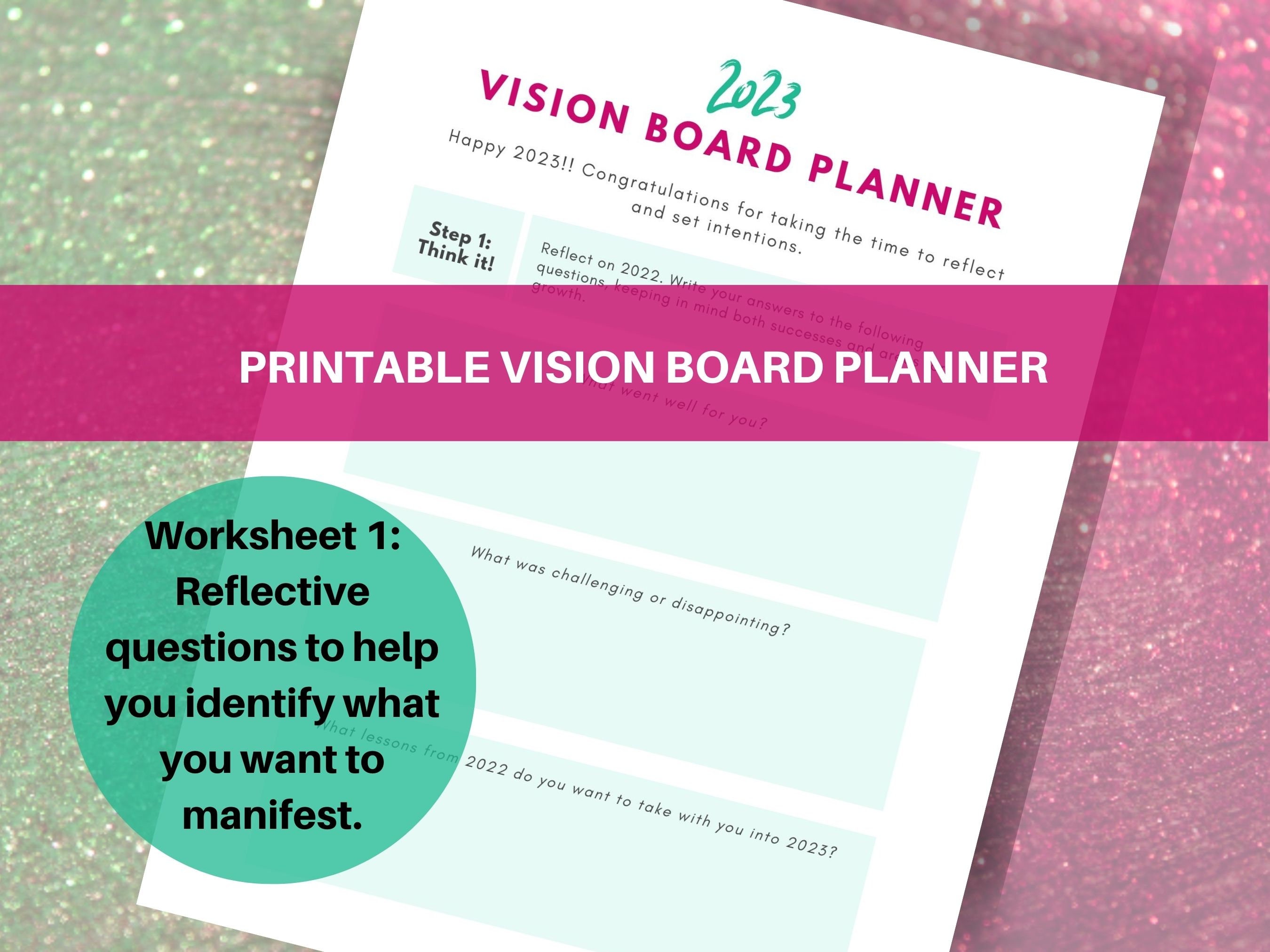 2023 Vision Board Planner - Etsy