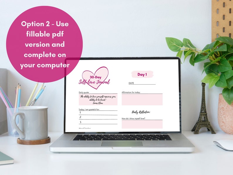 30-day Self-love Journal, Printable and Editable Pdf - Etsy