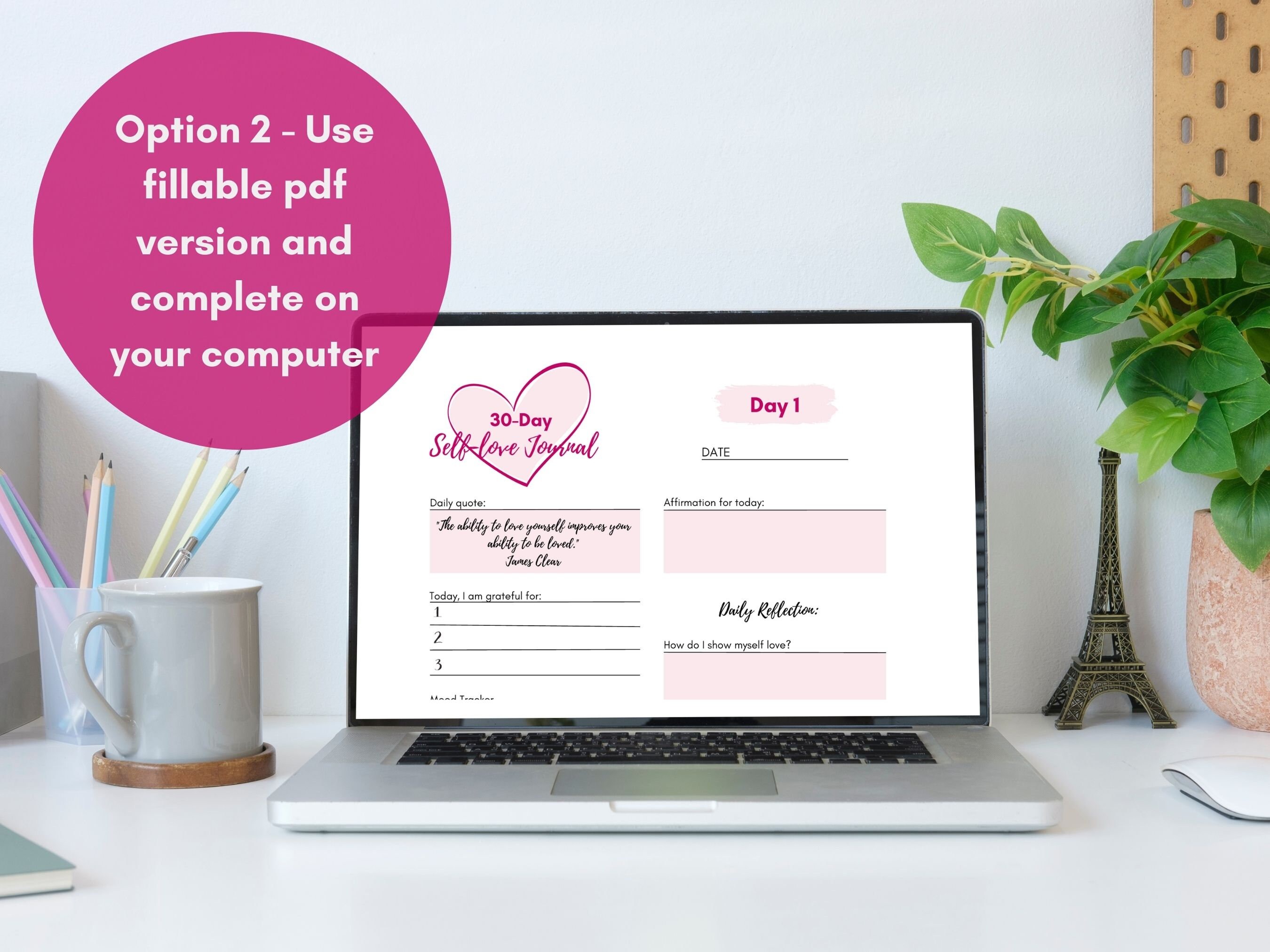 30-day Self-love Journal, Printable and Editable Pdf - Etsy