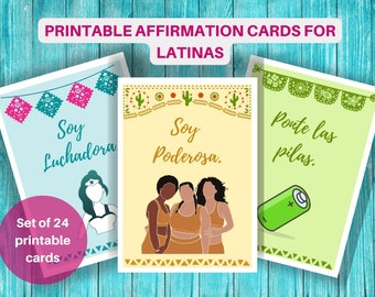Loteria-inspired Spanish Affirmation Cards, Affirmation Cards for ...