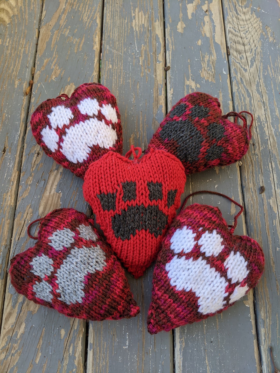 Paw Print Heart Pattern - Etsy